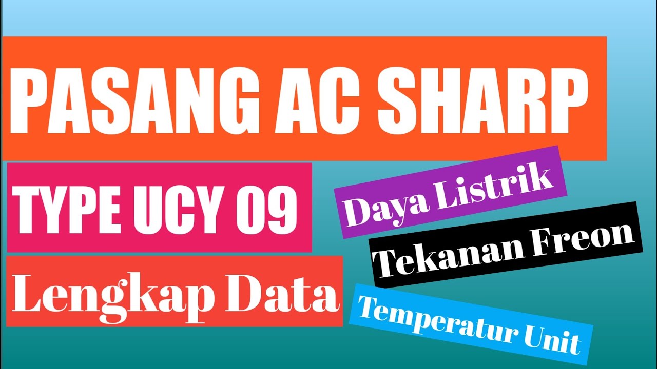 AC SHARP CHINA UCY 09 pemasangan di Ruangan Besar - YouTube