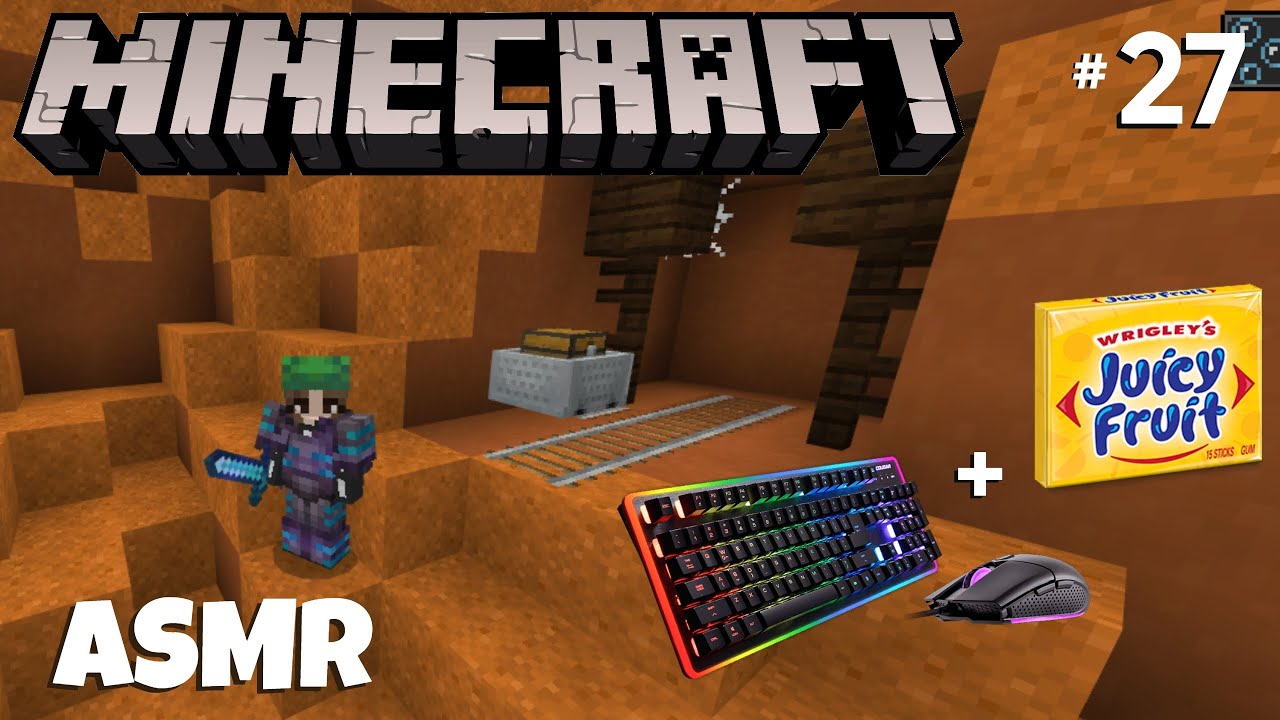 ASMR Gaming: Minecraft #27 | MINESHAFT + MINING (Whispering, Keyboard Sounds, Gum Chewing) - YouTube