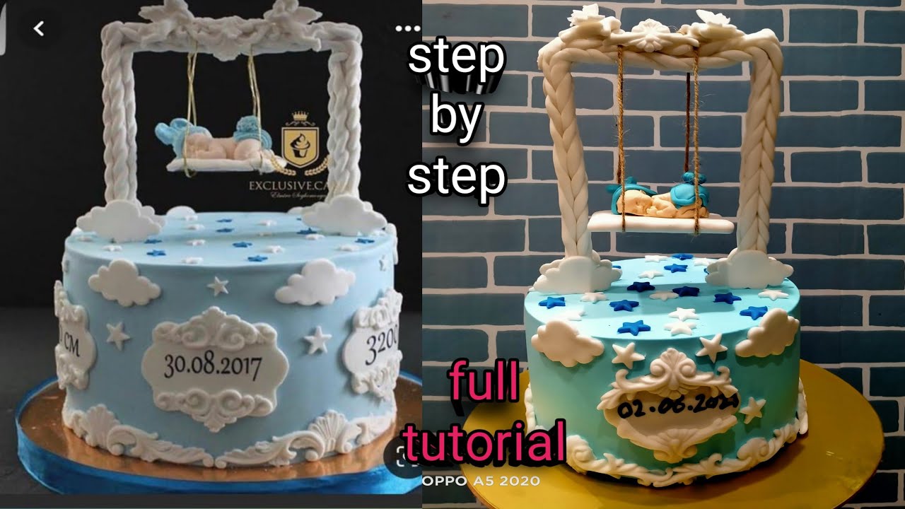Baby Shower Cake Jhula Wala | Baby shower Cake Design | Pardeep Cakes ...