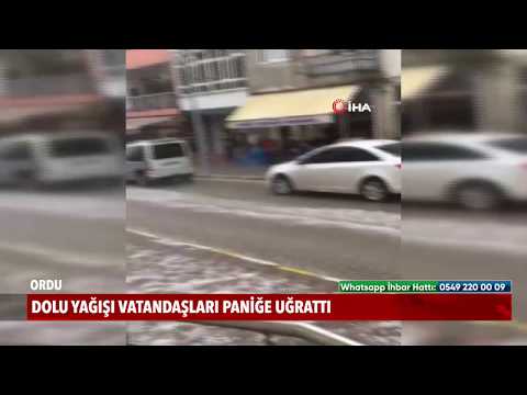Dolu yağışı vatandaşları paniğe uğrattı
