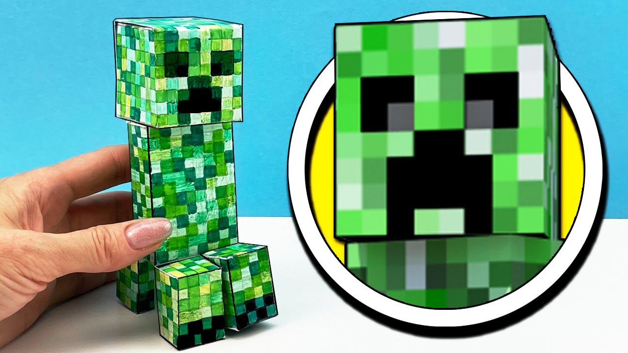 CREEPER toy from the game MINECRAFT made of cardboard How To Make of ...
