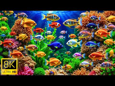 AKVARİUM 4K (UHD) 🐠 Gözəl Üzgüçü Balıqlar və Rəngarəng Dəniz Həyatı Videosu | Yuxu üçün Rahatlaşdı…
