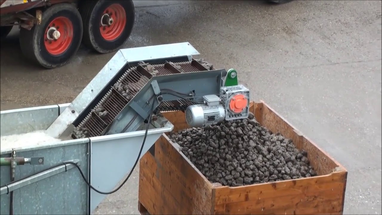 Separator kamieni Van Dijke destoner SN400 potatoes - YouTube