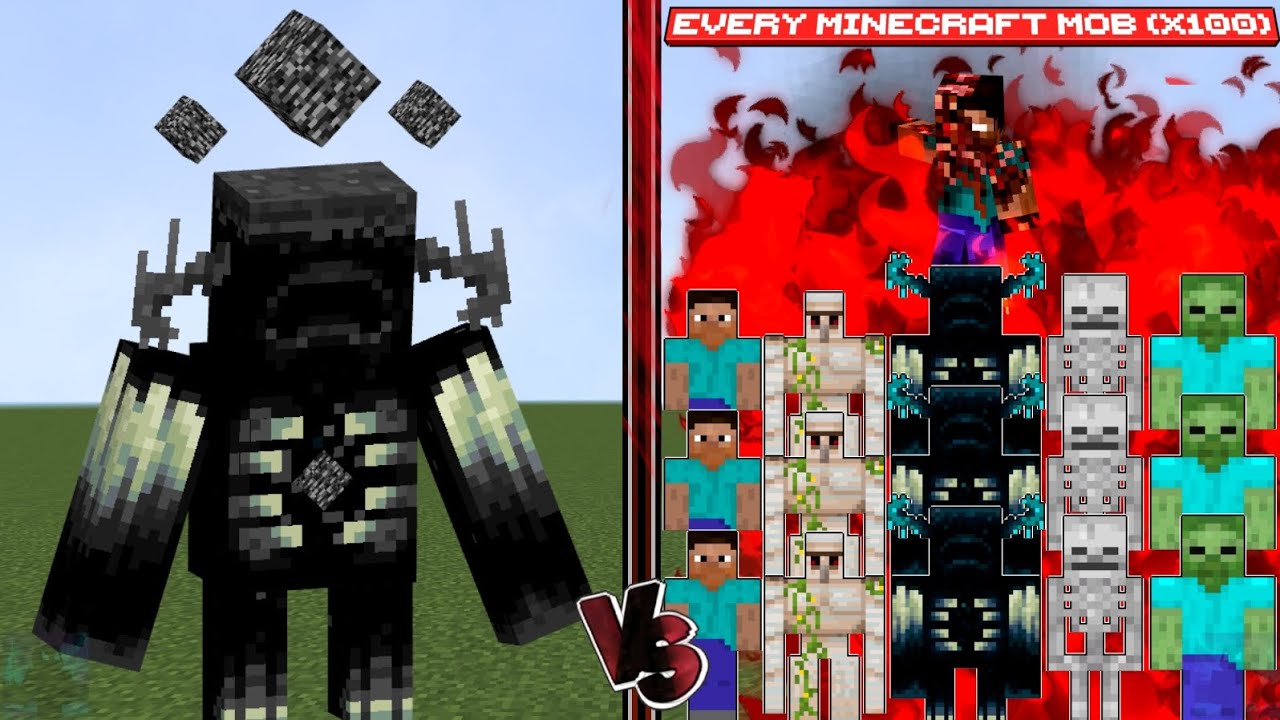 can 100 Minecraft mobs defeat ALPHA MUTANT BEDROCK WARDEN ? who will ...