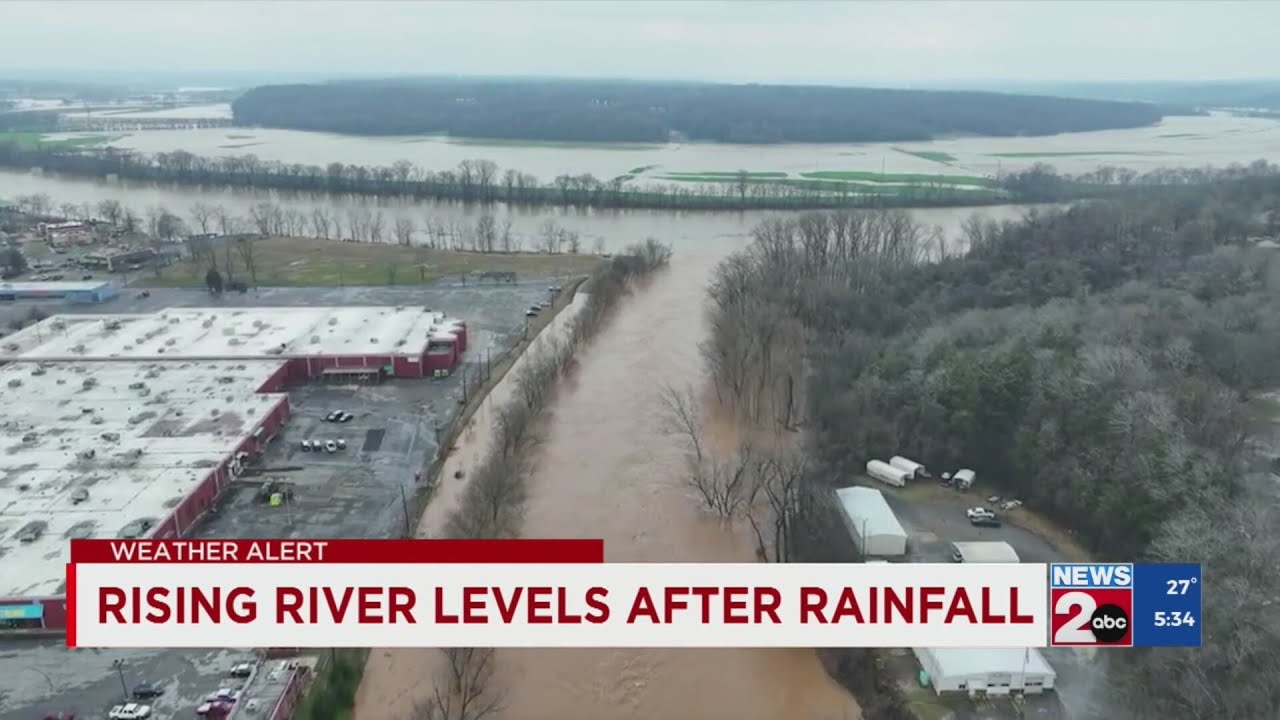Rising river levels after rainfall - YouTube
