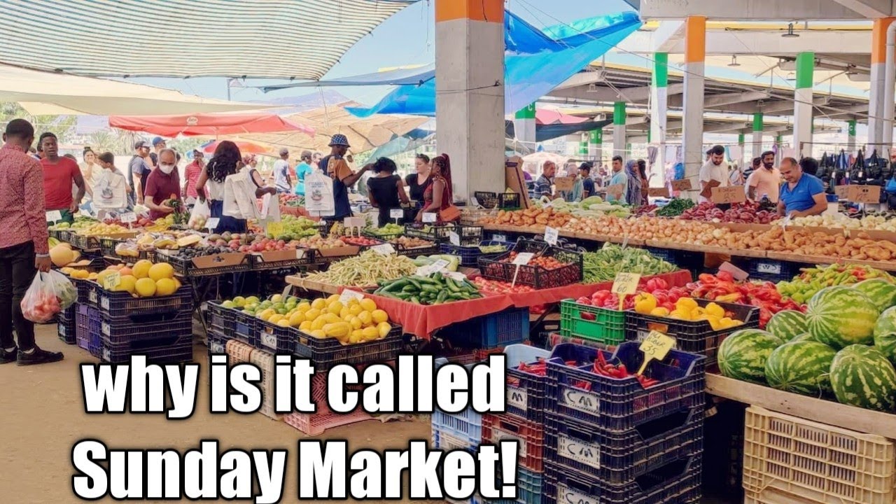 why is it called Sunday market! north cyprus (TURKEY) 4k - YouTube
