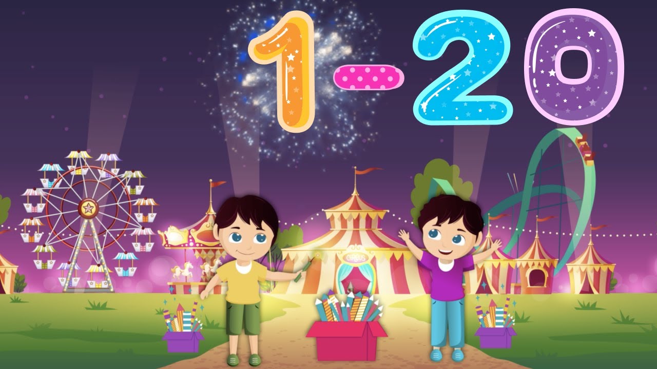 Lean 1-20 Counting Numbers Fun with Sparkles | Song for Kids | Elephant ...