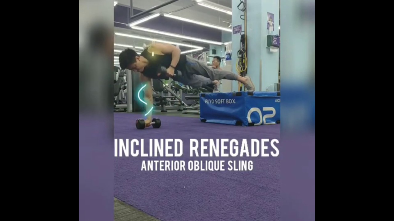 Functional Exercise for Chest and Core: Inclined Renegades - YouTube