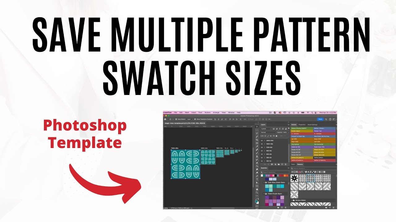 Save Multiple Sizes of Your Pattern for Spoonflower with this Template ...