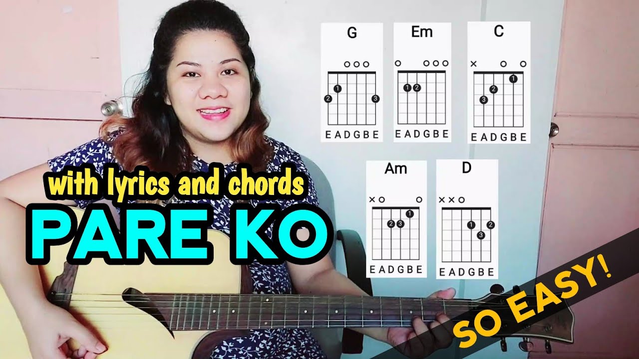 Pare Ko by Eraserheads Easy Guitar Tutorial - YouTube