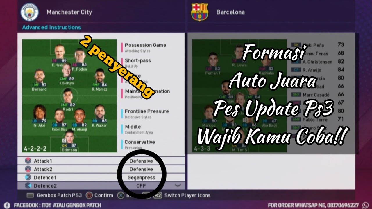 Formasi Auto Juara Pes Ps3 | Formasi Terbaik Pes Ps3 | Tutorial Pes Ps3 ...