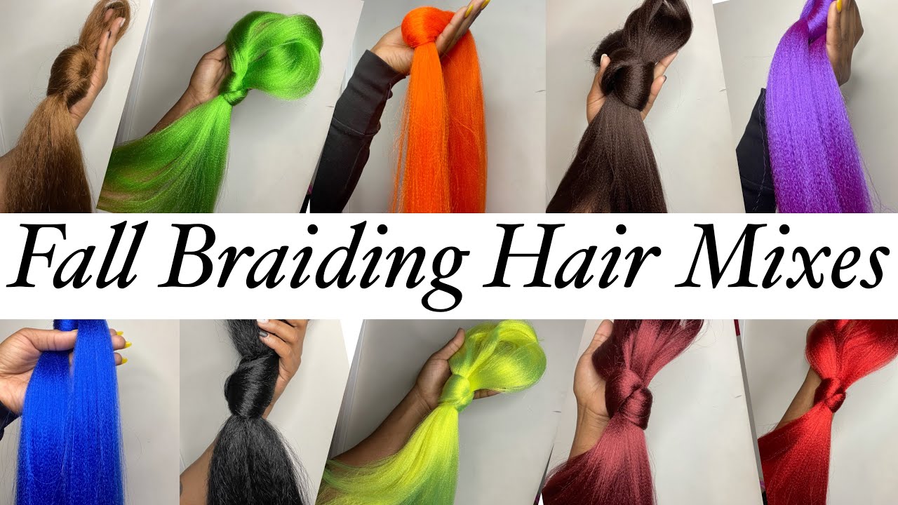 Braiding Hair Mixed Colors | 18 Color Blends | Custom Color Braiding ...
