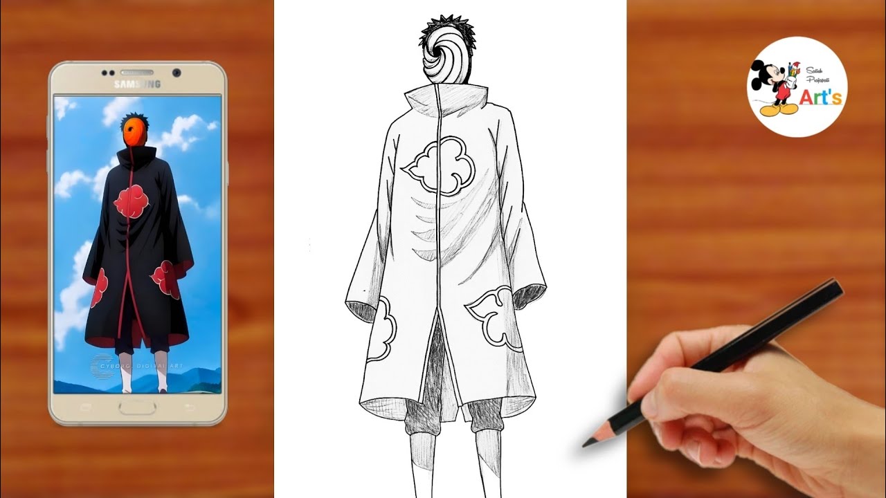 How to Draw Obito || obito uchiha full body drawing || easy anime ...