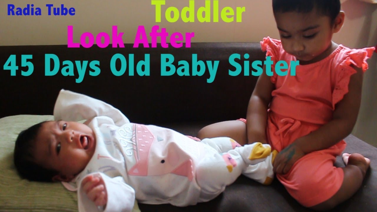 Baby at 45 Days Old Have Good Time with Elder Sister | Radia Tube - YouTube