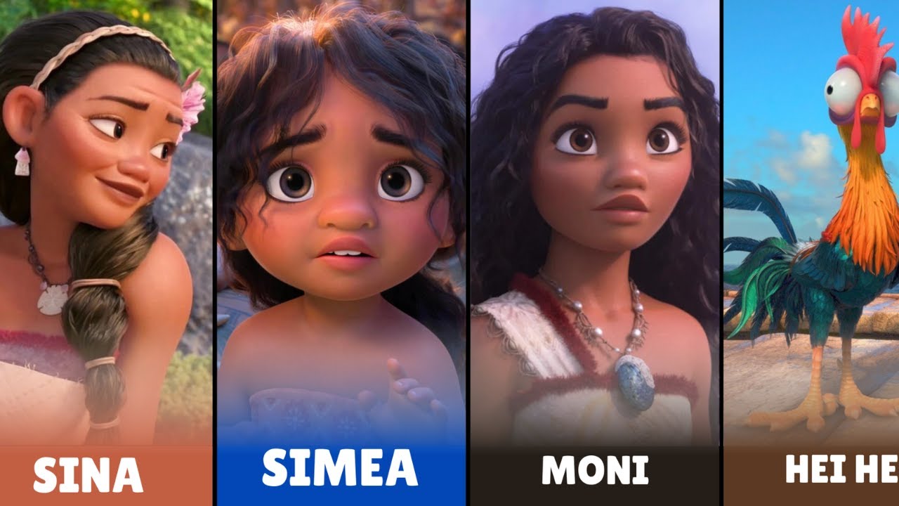 MOANA 2 CHARACTERS LIST | MAUI - YouTube