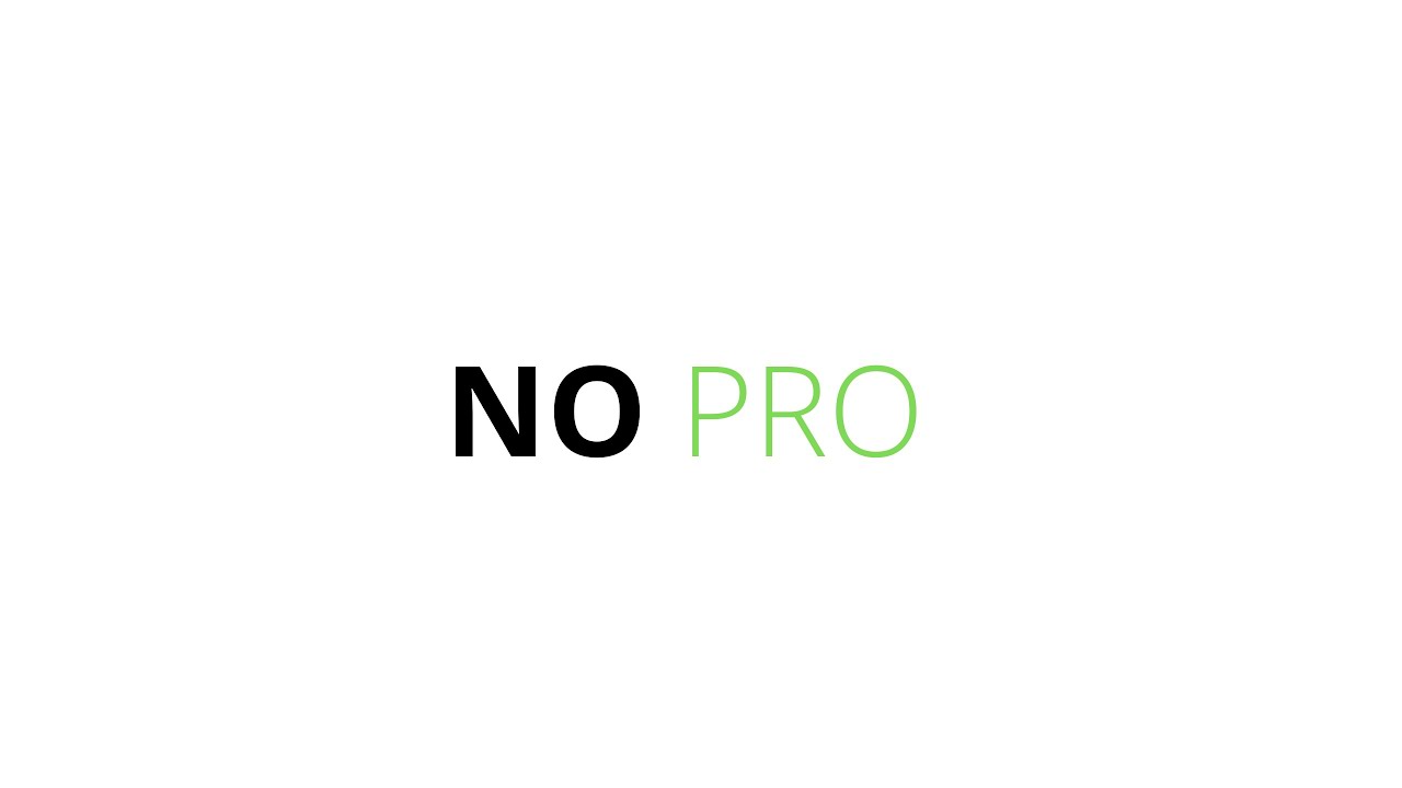 NO PRO game - YouTube