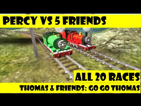 Percy Races all 5 Friends - Head to Head - Thomas Tank Engine & Friends ...
