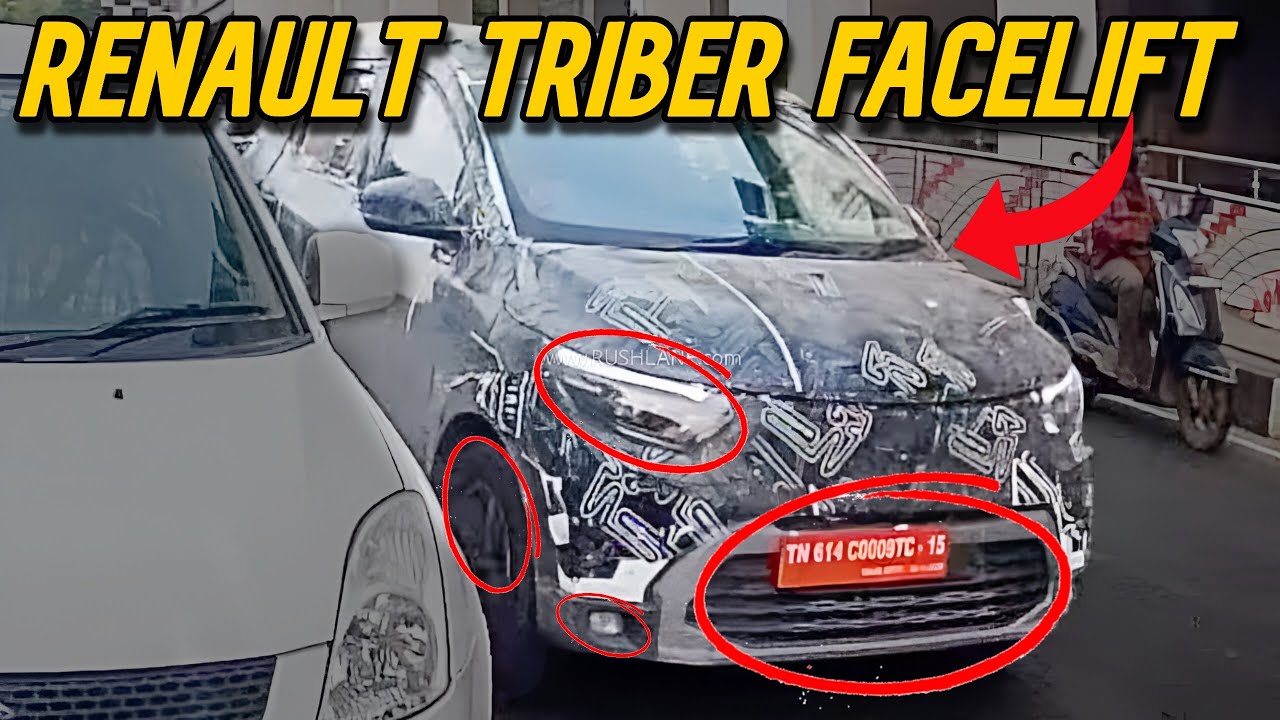 Renault Triber Facelift Production-Spec Front Fascia Spied - LED ...