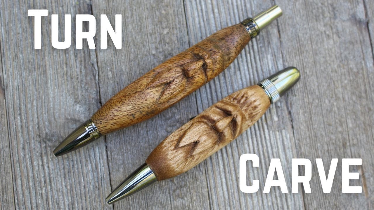 Wood Spirits Carved on My Pen | Woodcarving Tutorial for Beginners ...