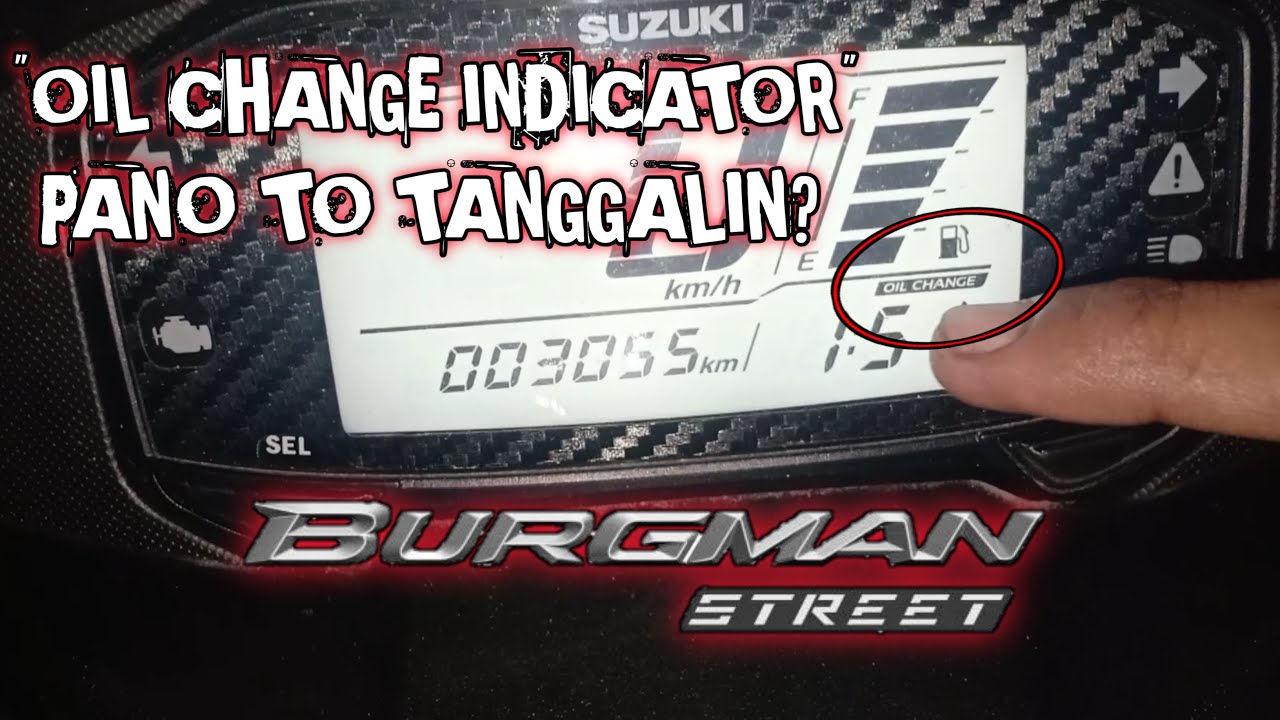 Suzuki Burgman Street 125 | OIL CHANGE INDICATOR & CHANGE OIL INTERVAL ...
