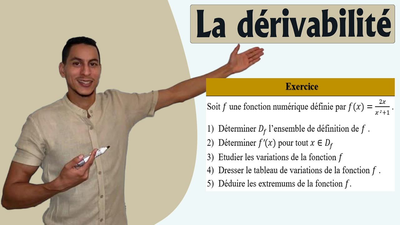 la dérivabilité 2 bac exercices - tableau de variation - extremum d'une ...