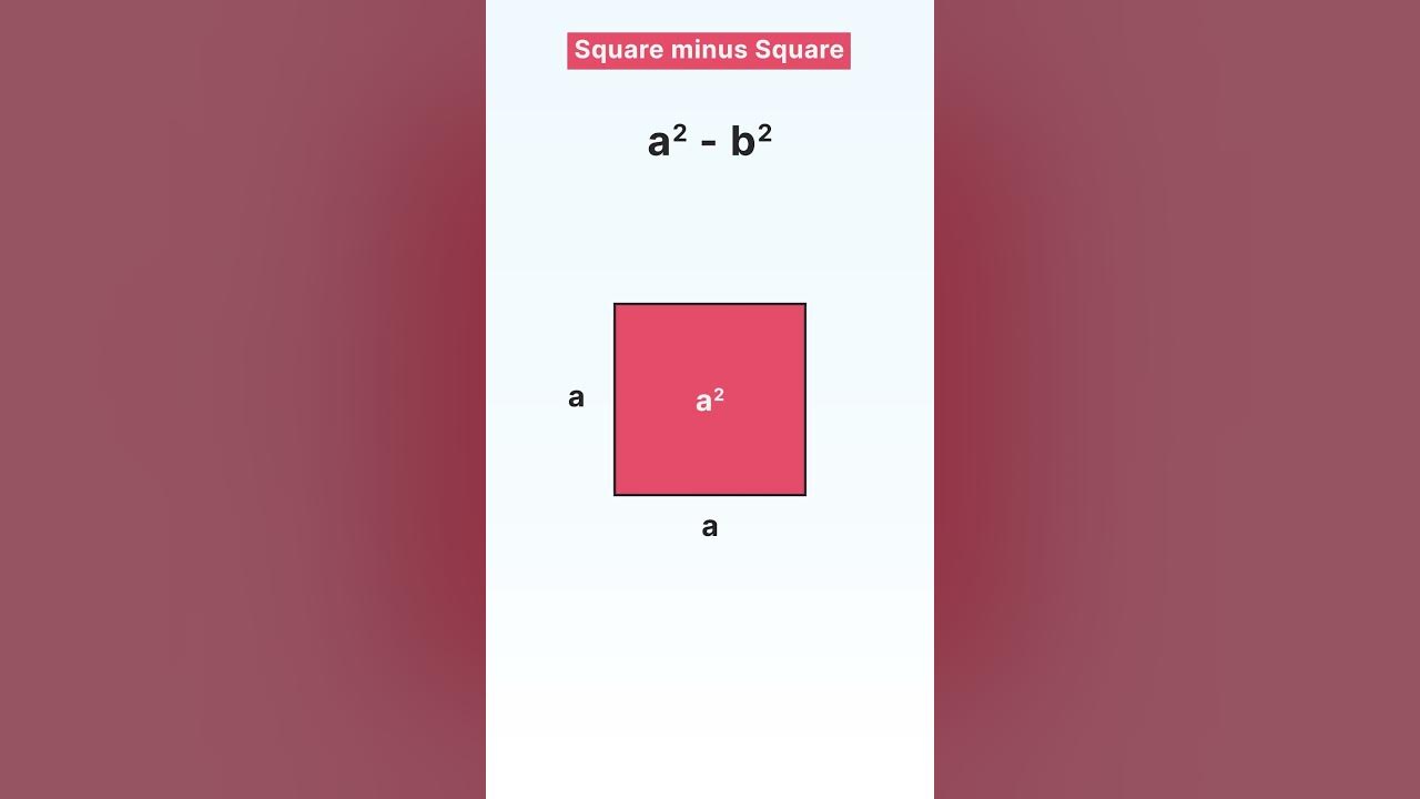 #M009 square minus square | a2-b2 formula proof | Square se nikla ...
