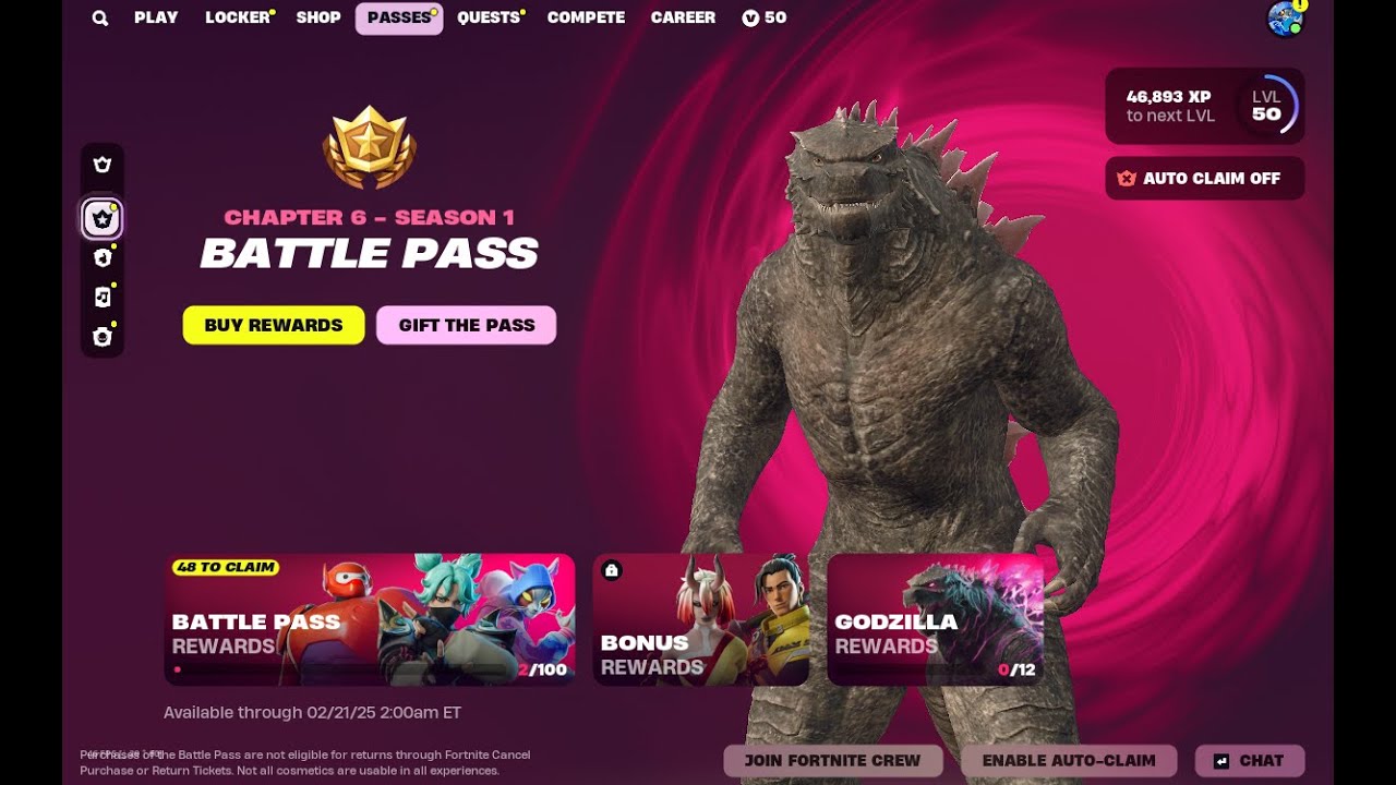 Fortnite Godzilla Battle Pass Showcase - YouTube