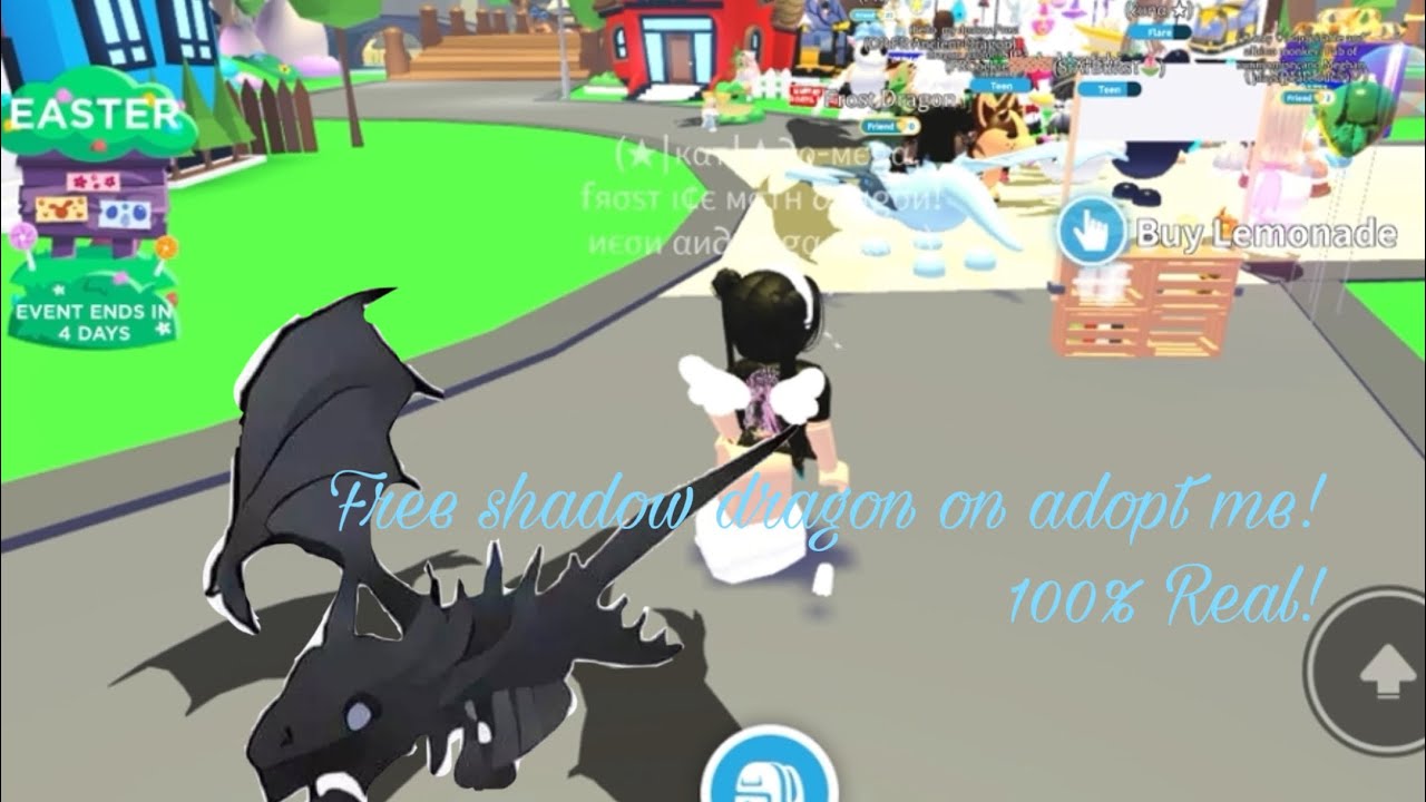 Free shadow dragon on adopt me?!! - YouTube