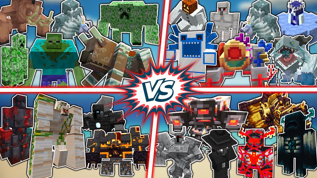 Minecraft Mobs Battle royale! DUO Battle! Minecraft random mob battle - YouTube