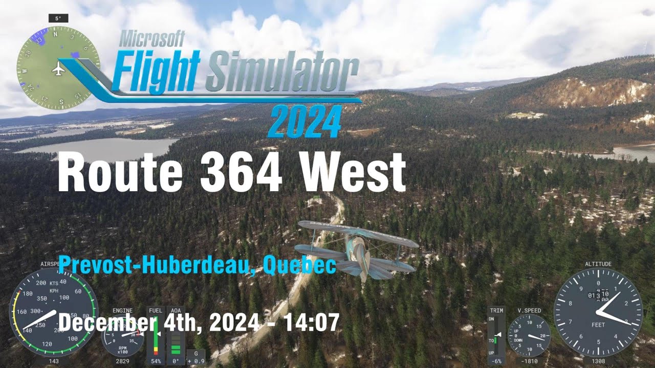 Quebec Route 364 Saint Sauveur-Huberdeau MSFS 2024 - YouTube