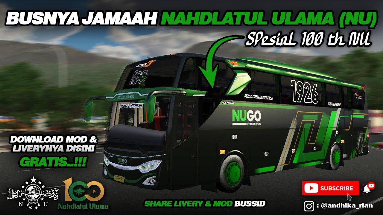 KEREN‼️LIVERY TERBARU BUS NUGO INTERNATIONAL - BUSSID ( BUS SIMULATOR ...