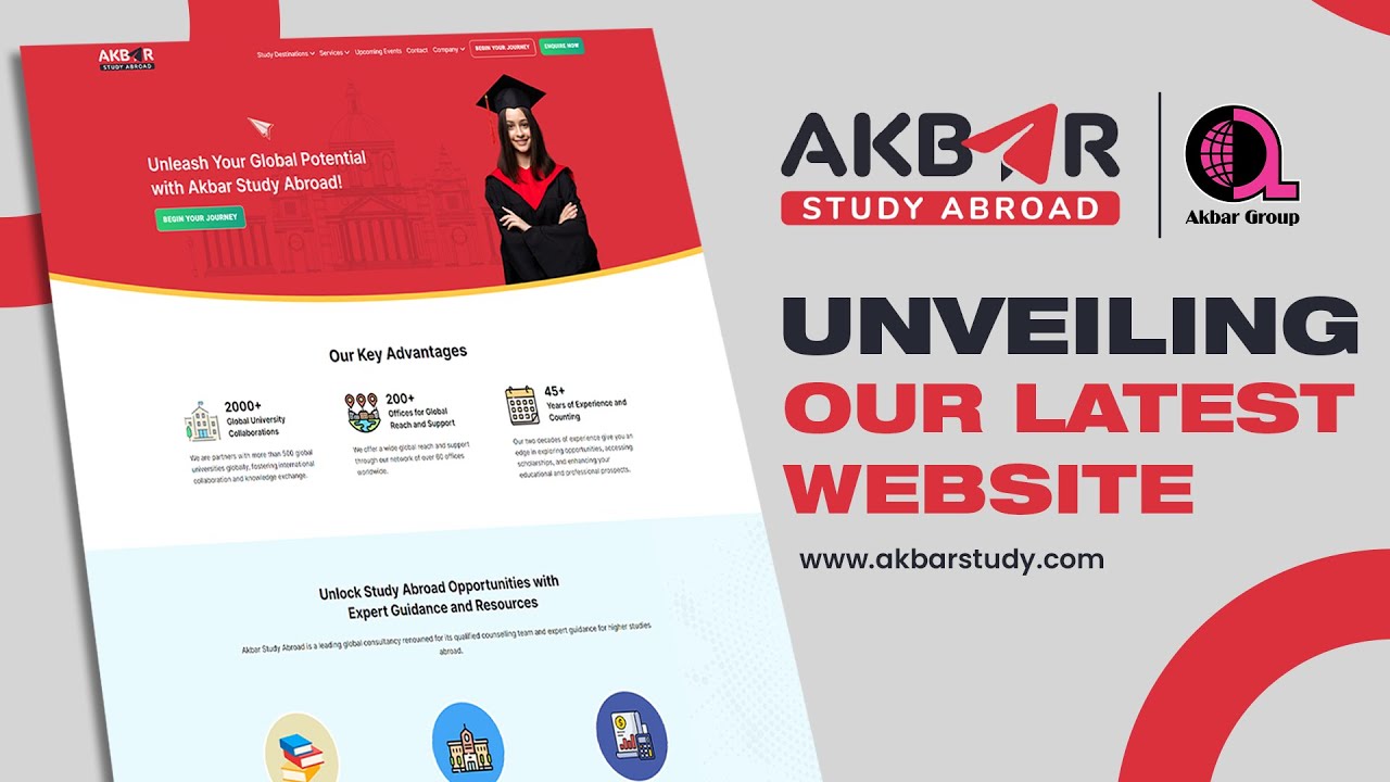 Embark on Academic Excellence' | Akbar Study Abroad Website Launch 🌍🚀 ...