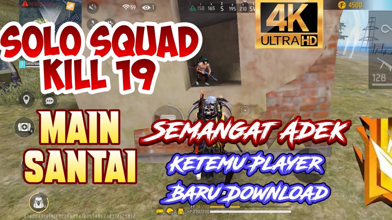 SOLO SQUAD || FULL SANTAI || KILL 19 - YouTube