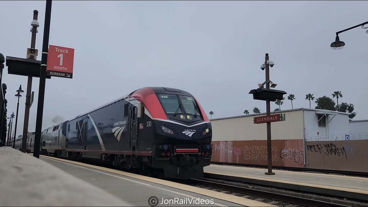 4/22/24 Pre: Amtrak Coast Starlight 14 led by Amtrak ALC42 AMTK 330 ...