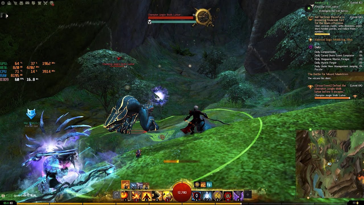 Guild Wars 2 Gameplay (GTX 1060 3GB, 8750H) - YouTube