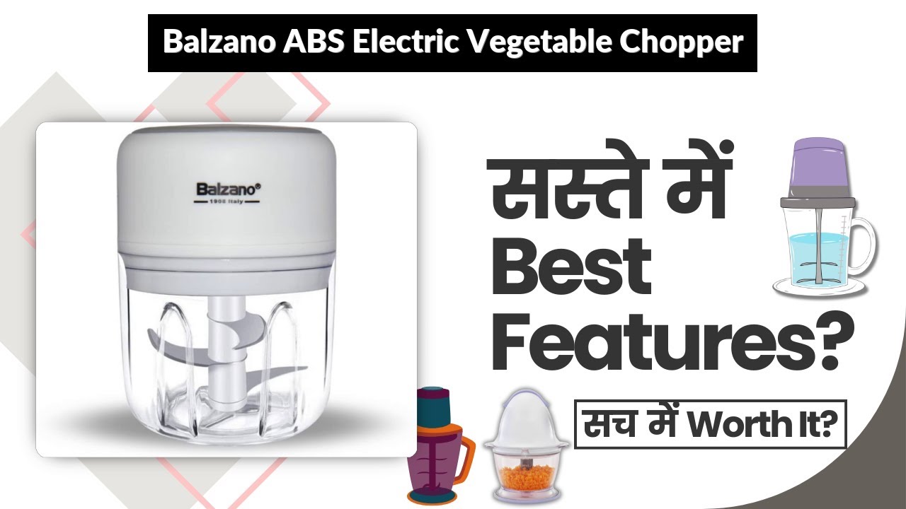 Balzano ABS Electric Vegetable Chopper Review in Hindi | Features - YouTube