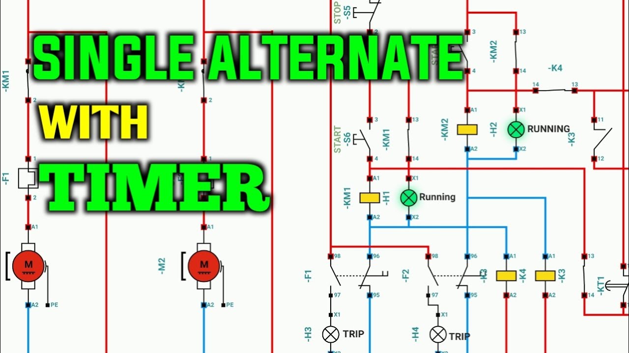 CARA KERJA POMPA AIR OTOMATIS BERGANTIAN DENGAN TIMER - YouTube