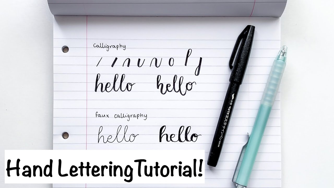 HAND LETTERING TUTORIAL! Bouncy, Cursive, Calligraphy and Faux ...