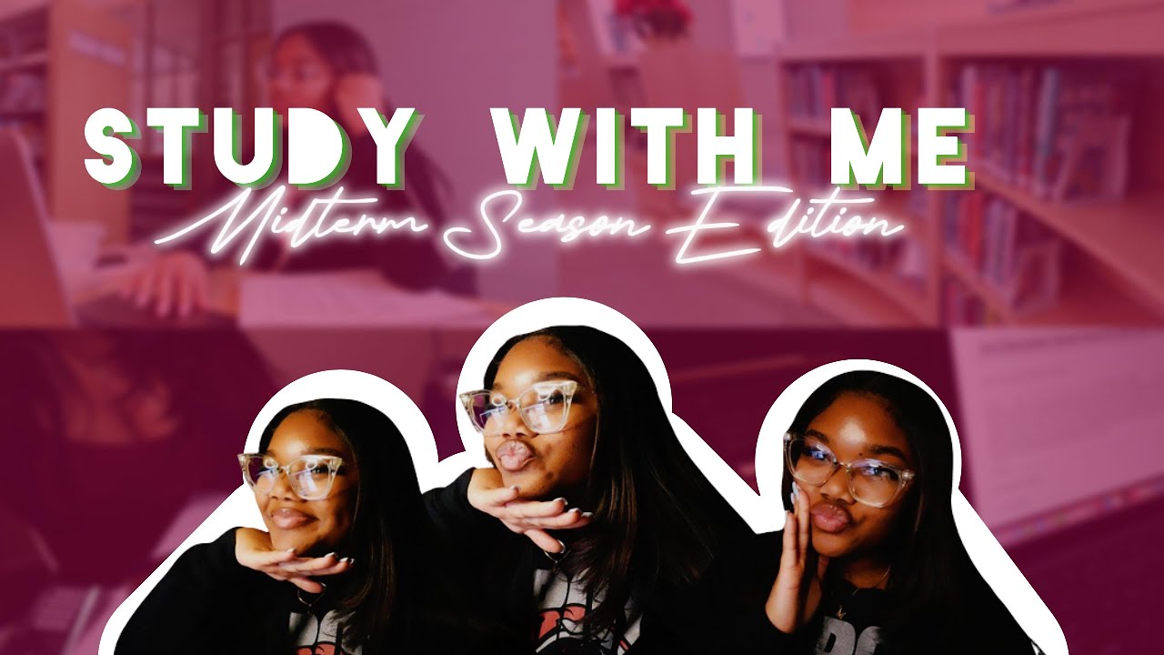 study w/ me: midterms edition (go to library, home office, study tips ...