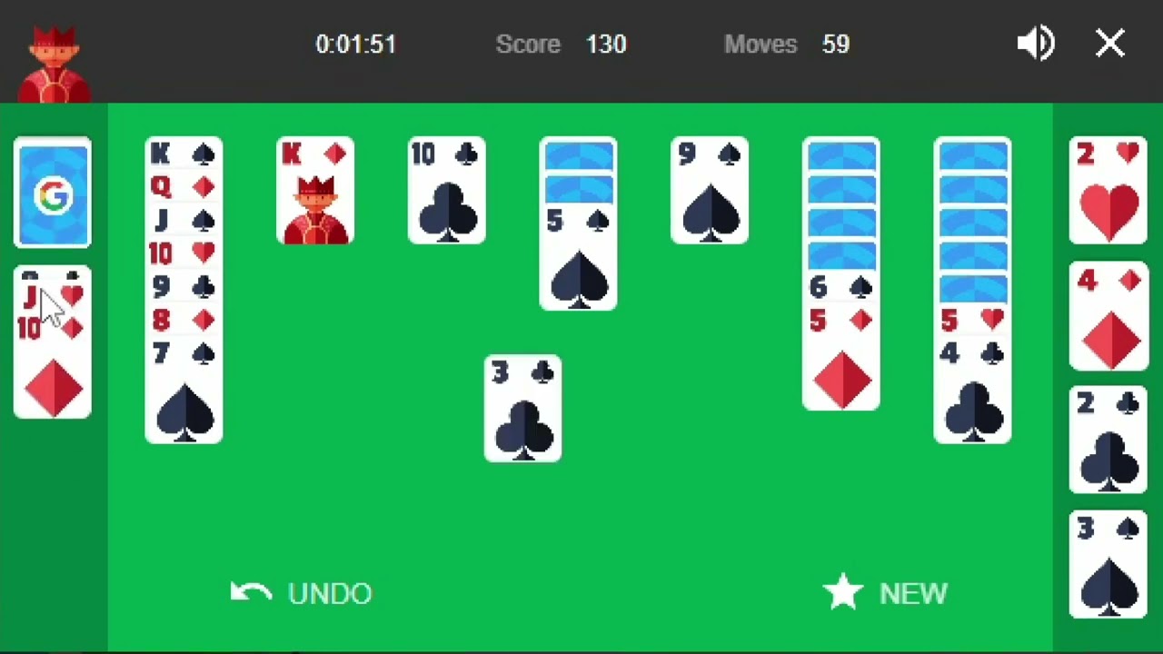 Watch How I Beats Google Solitaire - YouTube