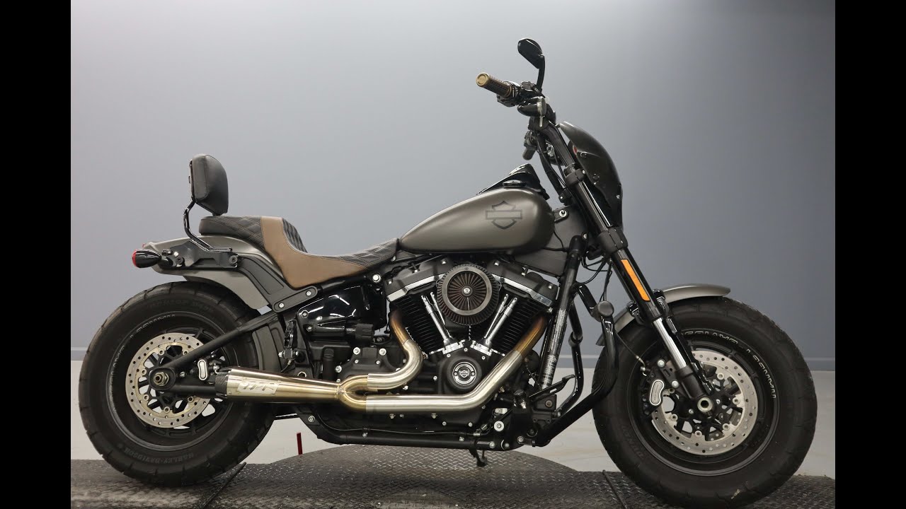 Used 2018 Harley-Davidson Softail Fat Bob 114 FXFBS In Gray Denim With ...