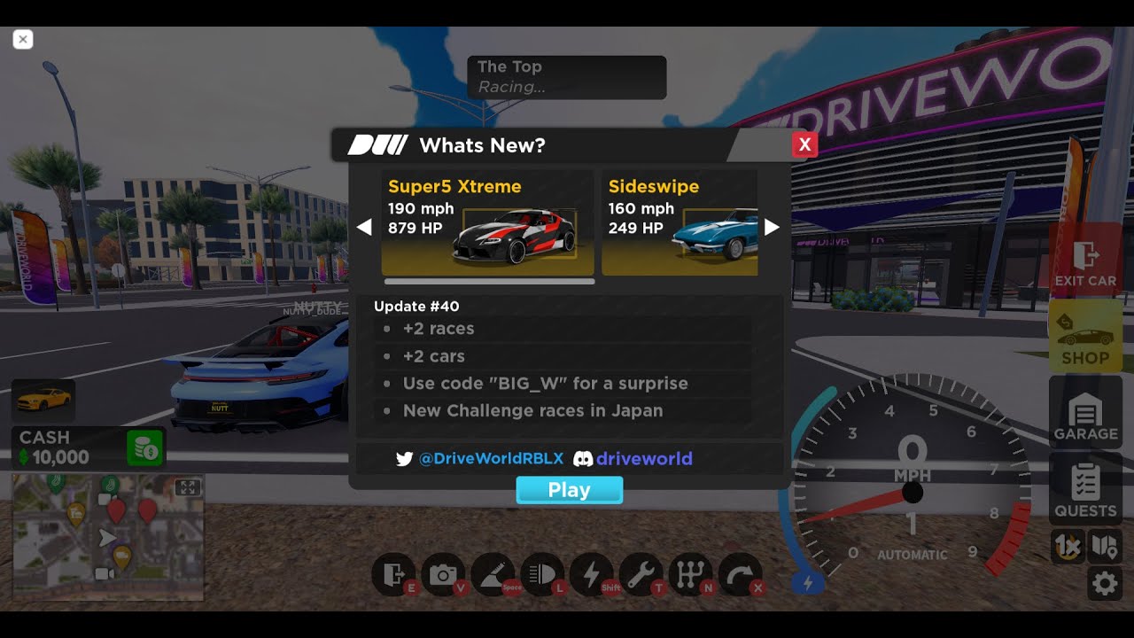 3 New Cars + 2 New Races Update in Roblox Drive World - YouTube