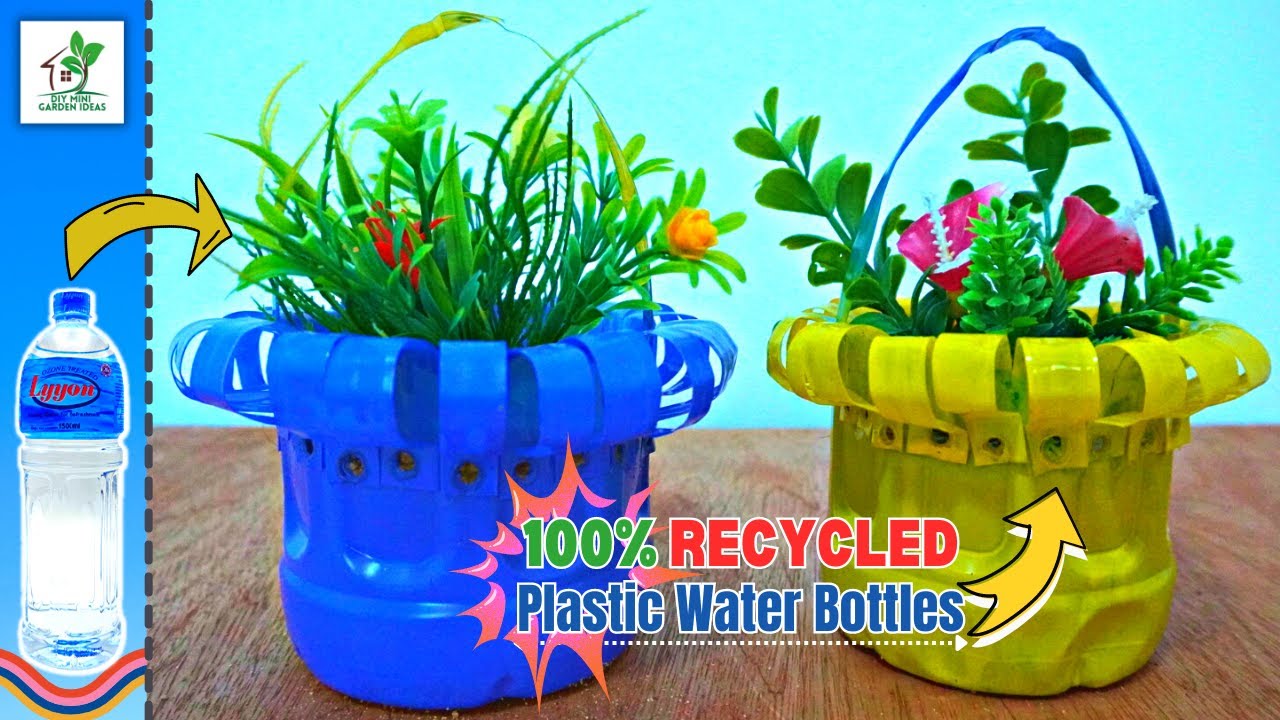 Small Plastic Bottle Flower Pot | DIY Small Plastic Bottle Pot | Water ...