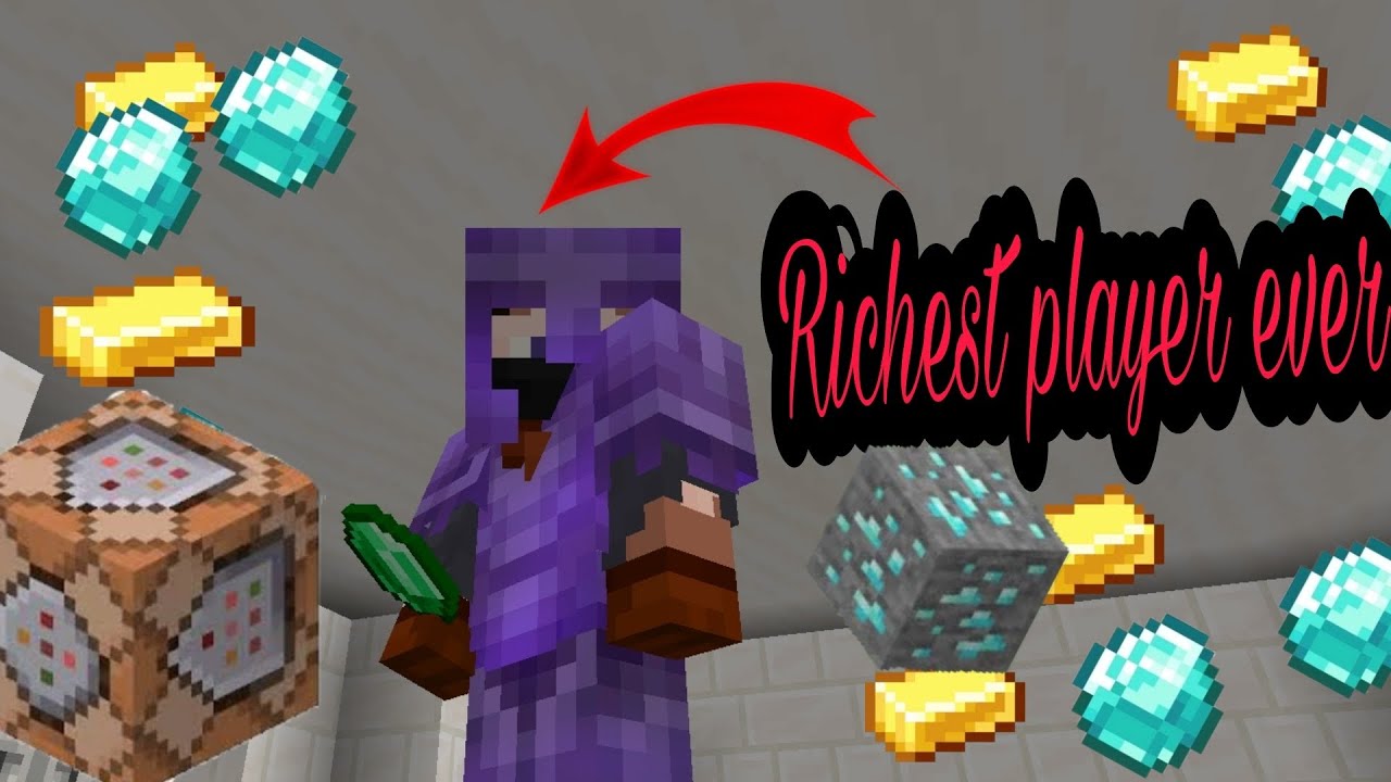 I became the richest player ever in Minecraft subscribe for tutorial ...
