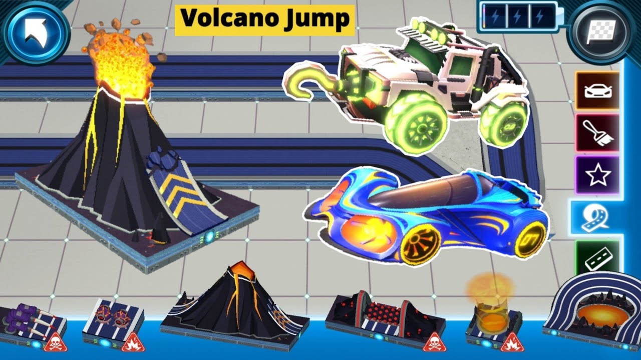 Hot Wheels Unlimited Racecraft - Nova VS Rumble Race in The Volcano ...
