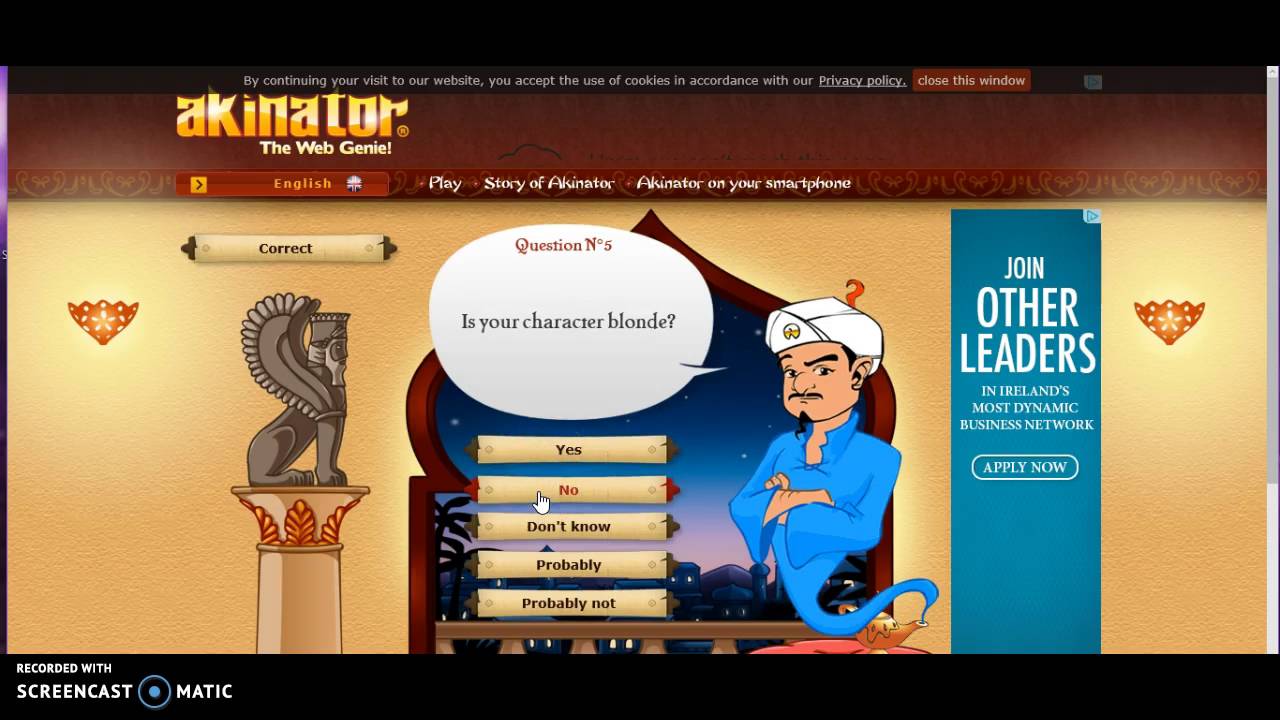 Playing The Akinator - YouTube
