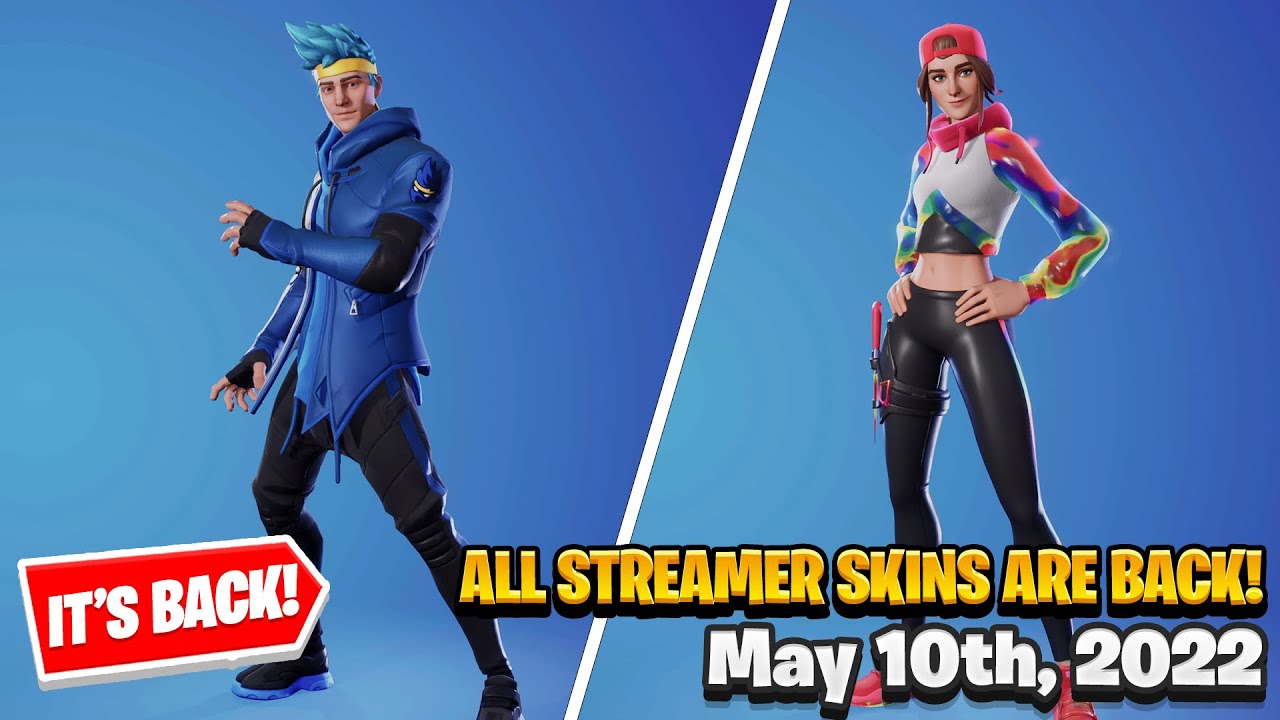 All Streamer Skins Are Back! | Fortnite - Item Shop [May 10th, 2022 ...