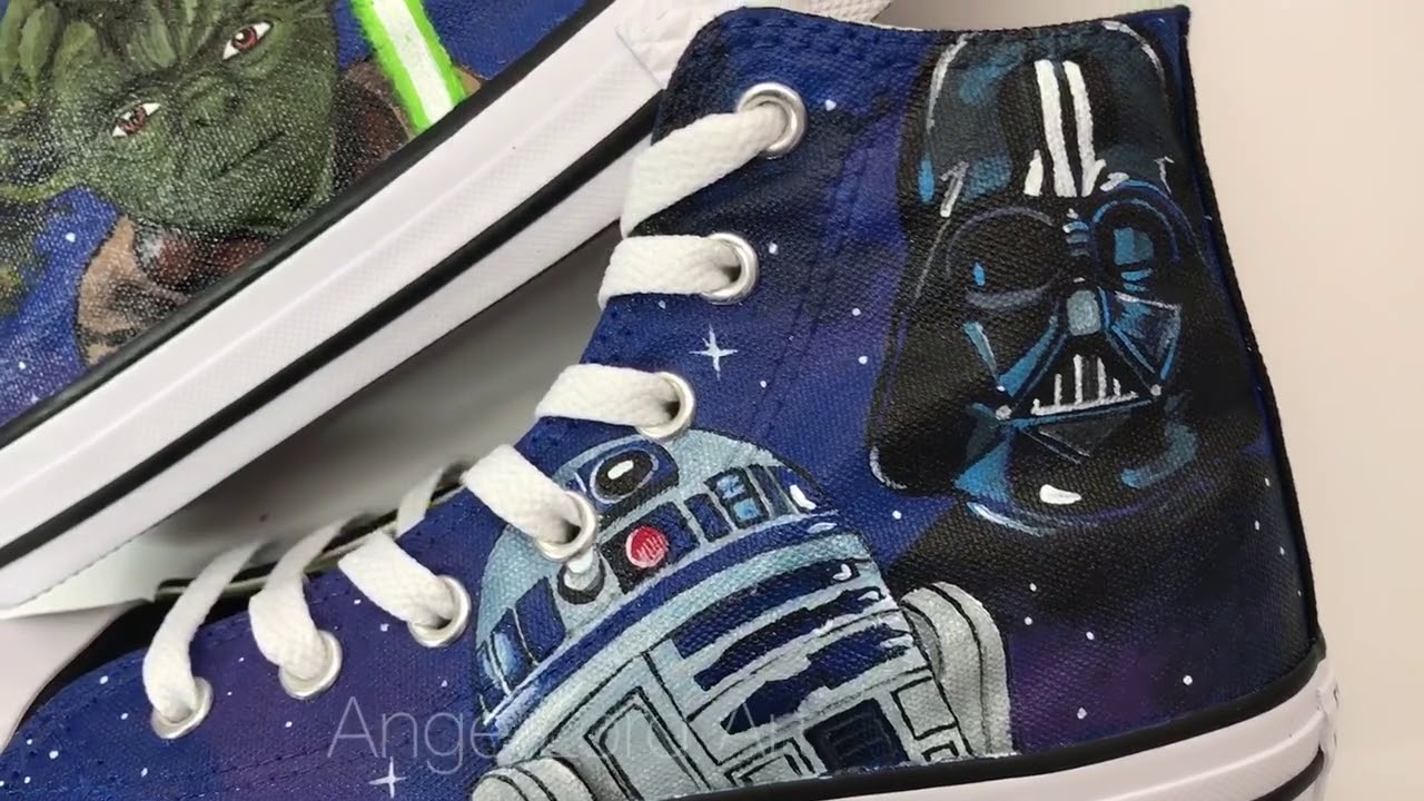 Star Wars inspired painted Converse - YouTube