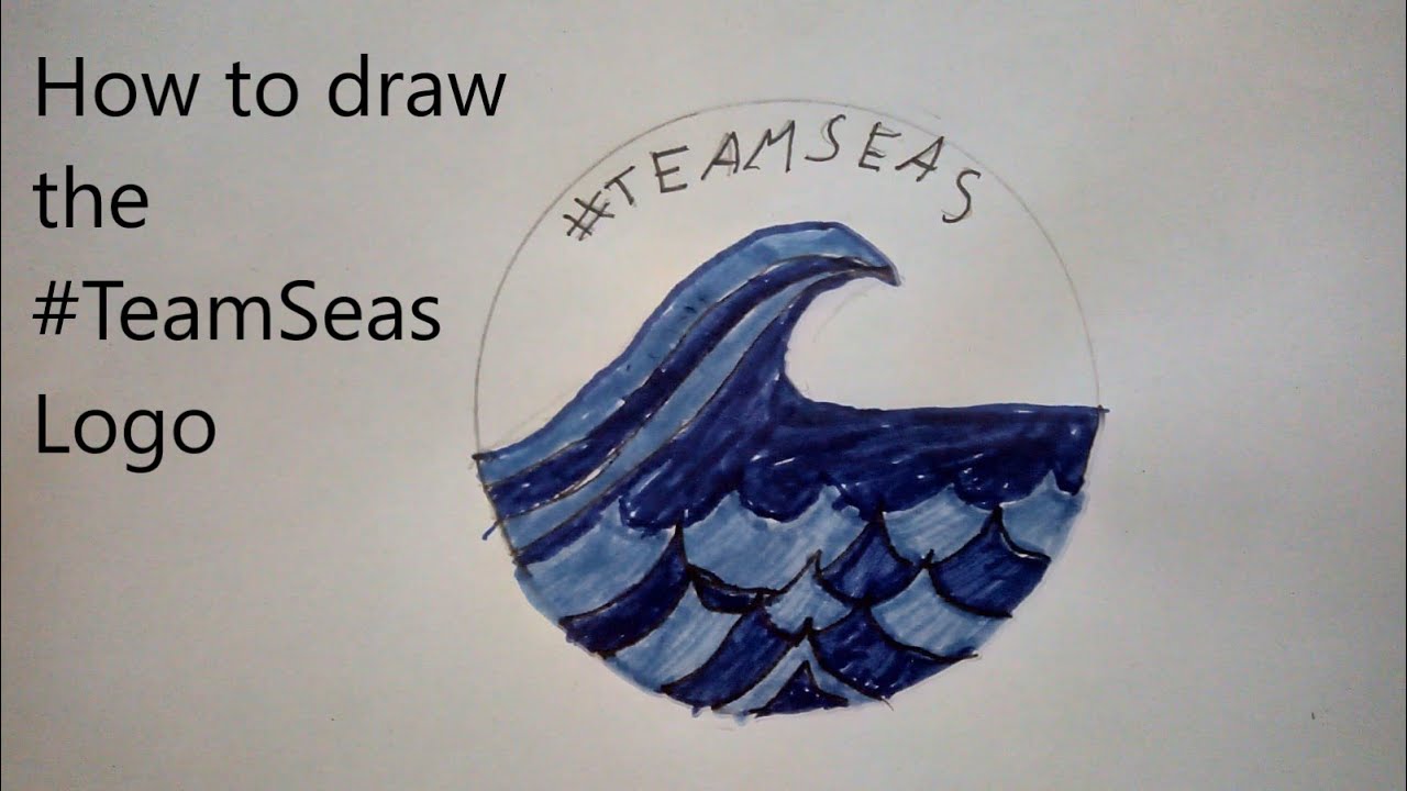 How to draw the TeamSeas logo - YouTube