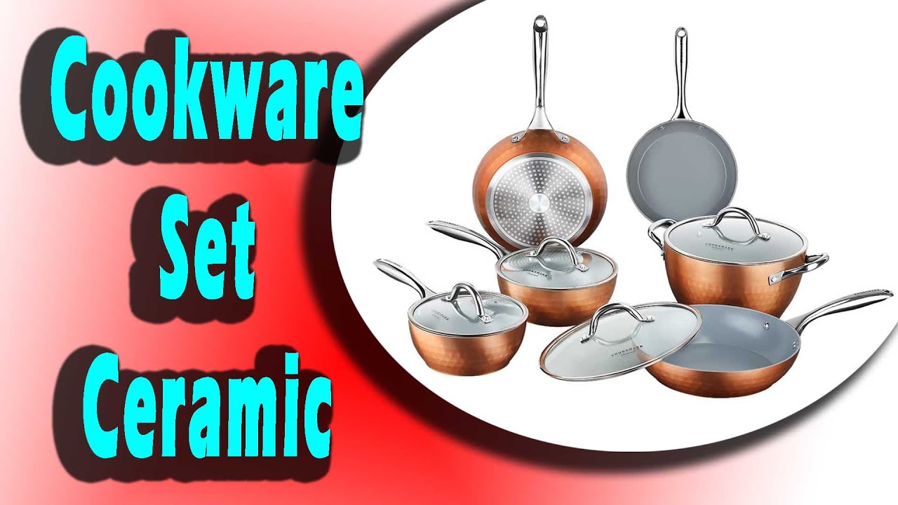 COOKSMARK 10 Piece Diamond Nonstick Ceramic Induction Cookware Set ...